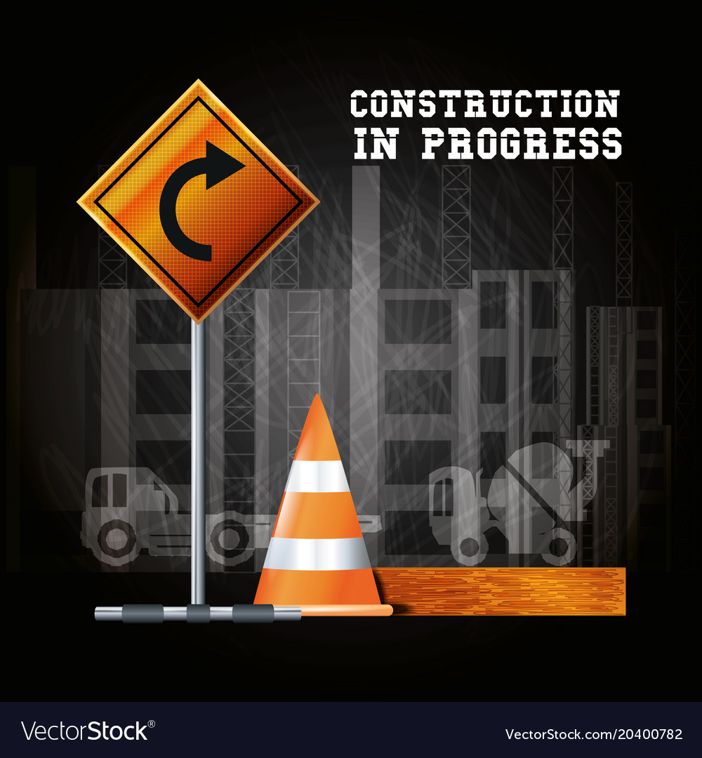 Construction in progress design Royalty Free Vector Image