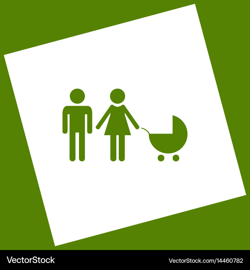 Family sign white icon Royalty Free Vector Image