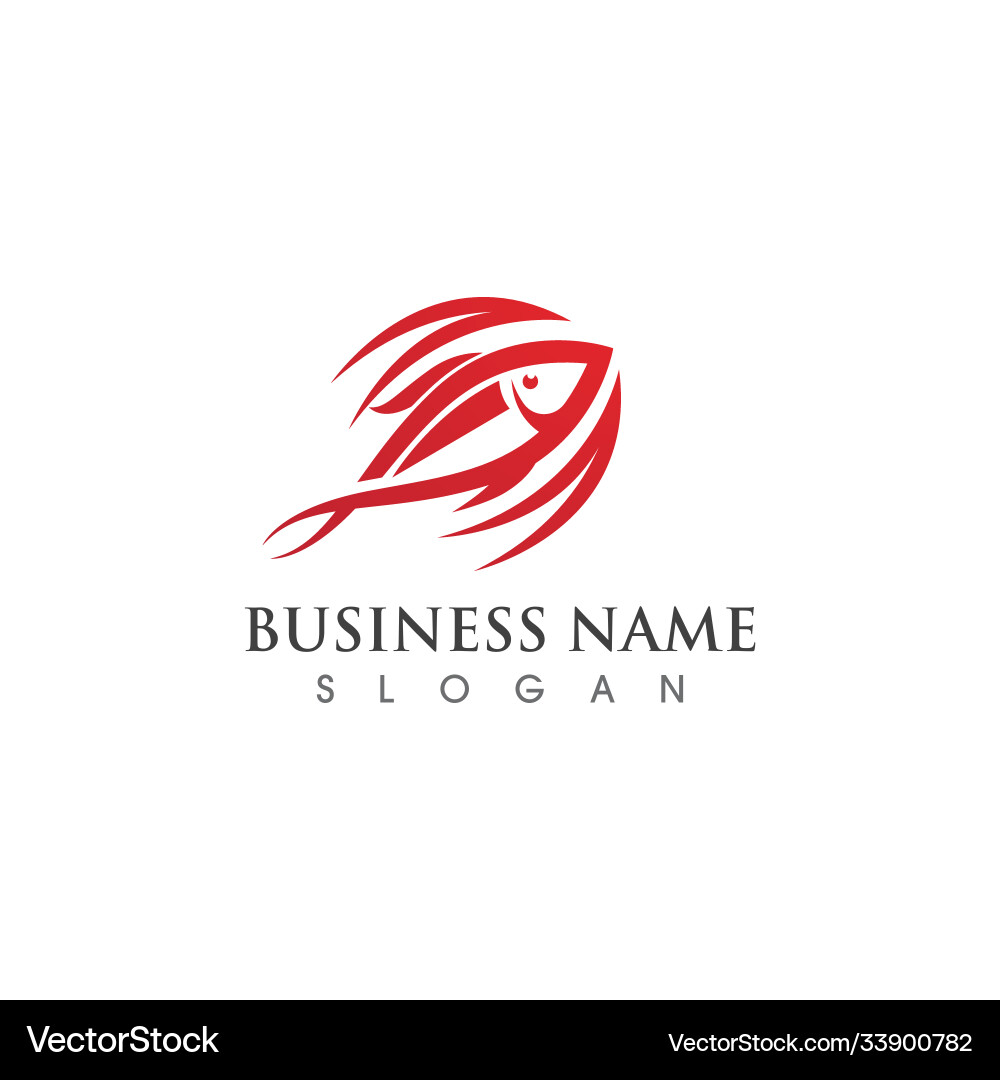 Fish logo and symbol symbols Royalty Free Vector Image