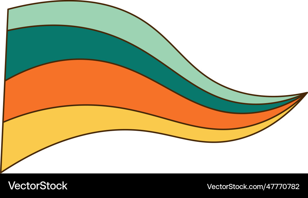 Groovy retro stripe Royalty Free Vector Image - VectorStock