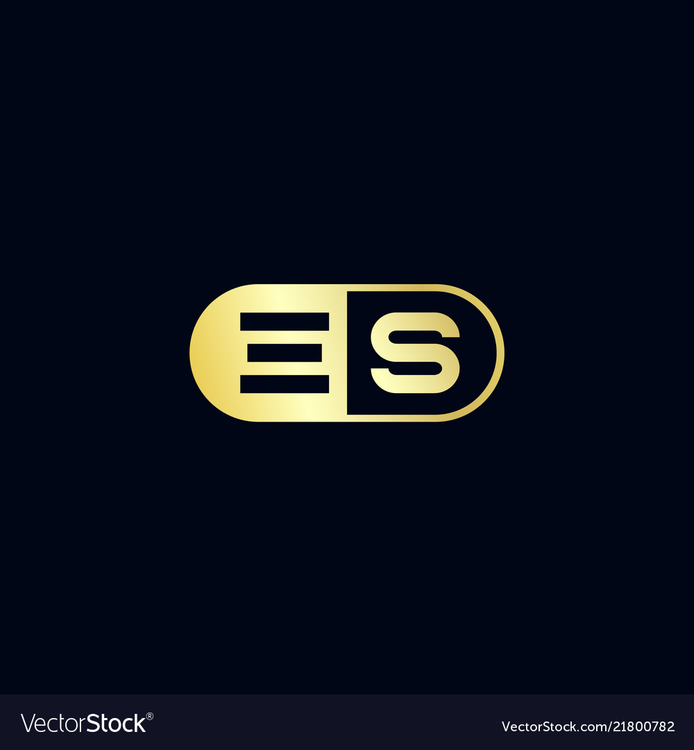 Initial letter es logo template design Royalty Free Vector