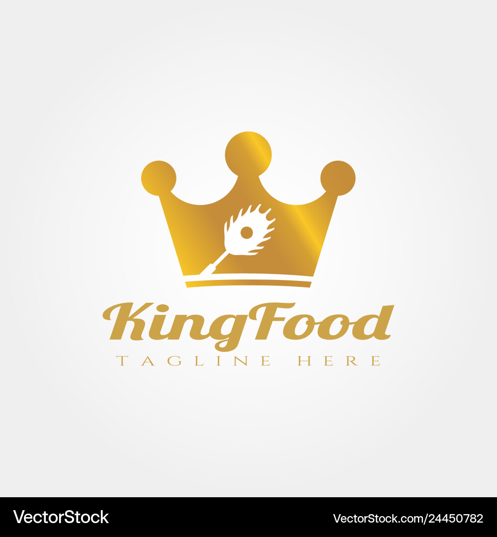 King food logo design icon Royalty Free Vector Image
