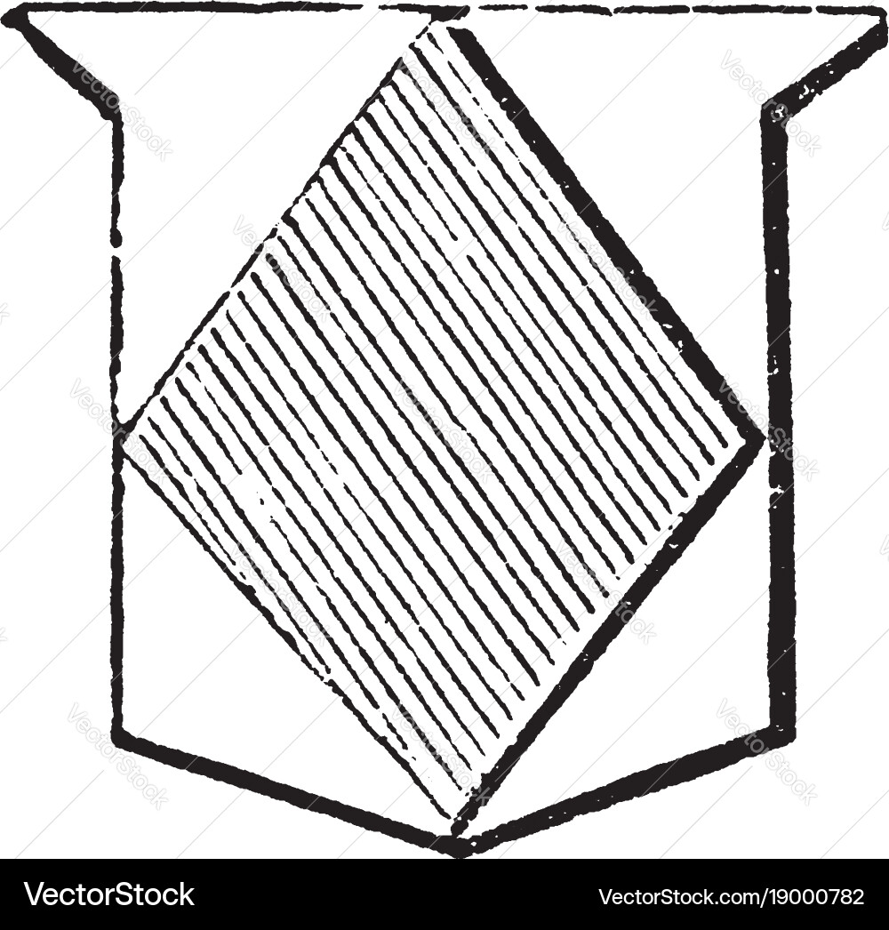 Lozenge ordinary is formed four equal and Vector Image