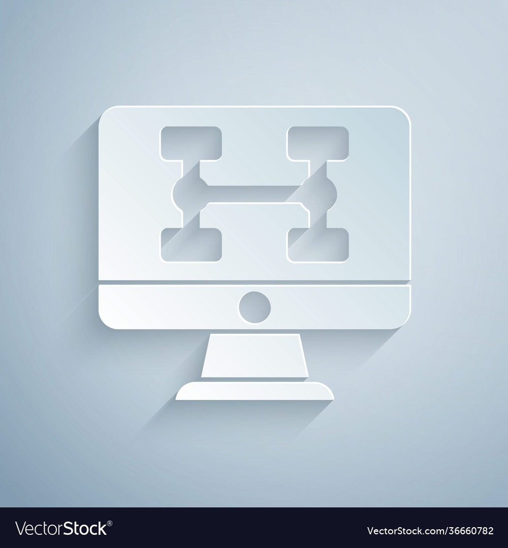 Paper cut hardware diagnostics condition car Vector Image Paper cut hardware diagnostics condition car Vector Image