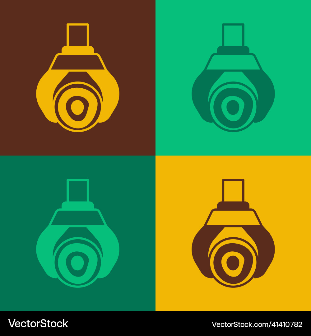 Pop art grapple crane grabbed a log icon isolated Vector Image