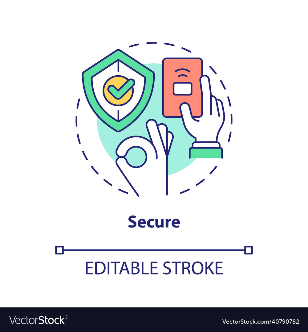 Secure concept icon Royalty Free Vector Image - VectorStock