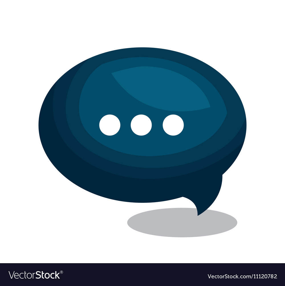 Speech bubble message icon Royalty Free Vector Image