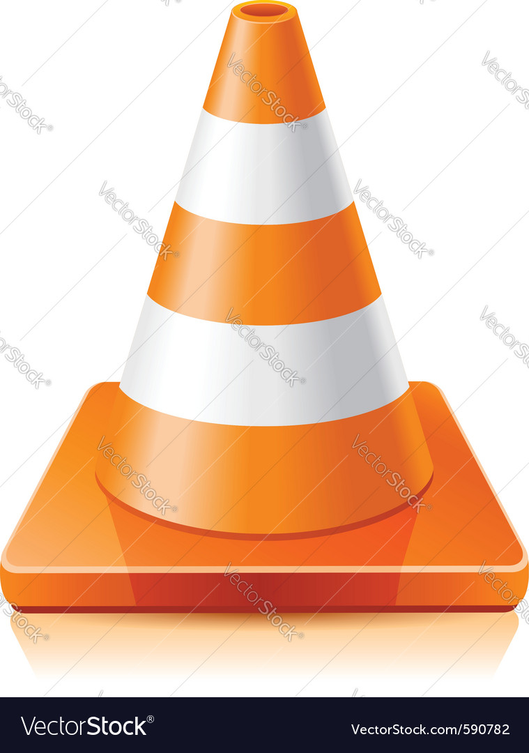 Traffic cone Royalty Free Vector Image - VectorStock
