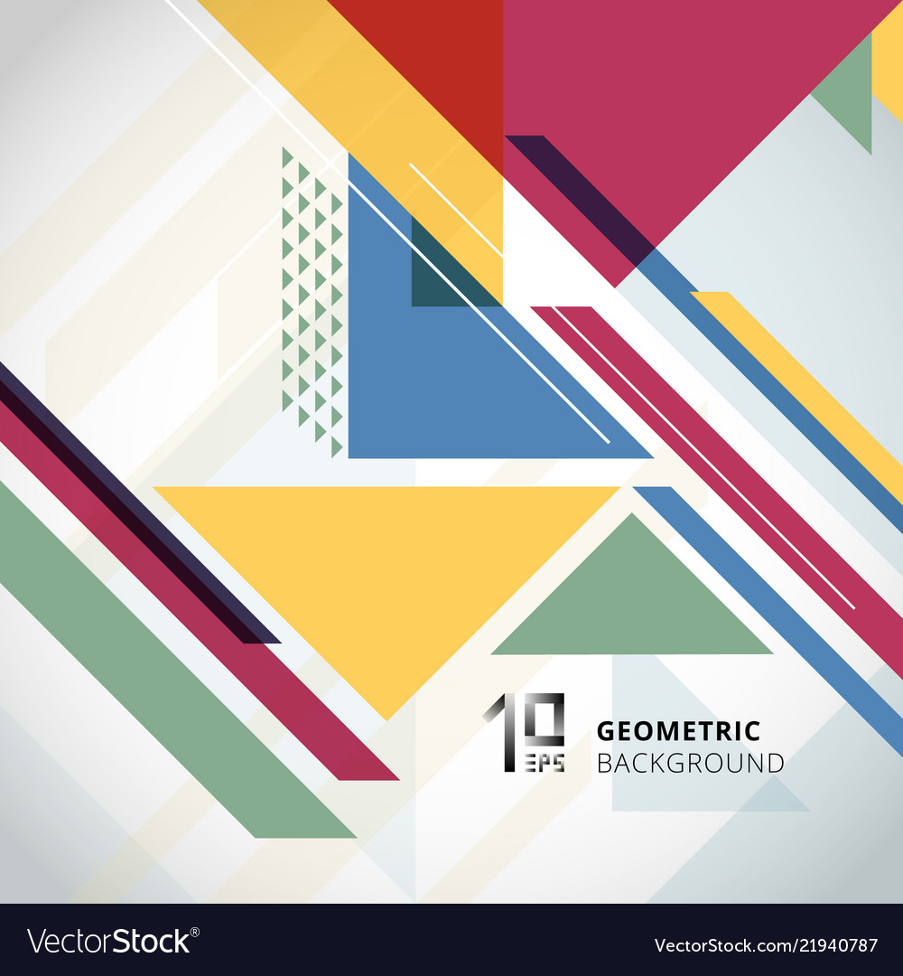 Abstract colorful geometric with triangles on Vector Image