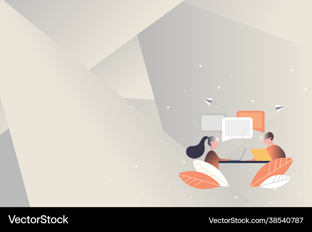 Abstract conversation interview global Royalty Free Vector