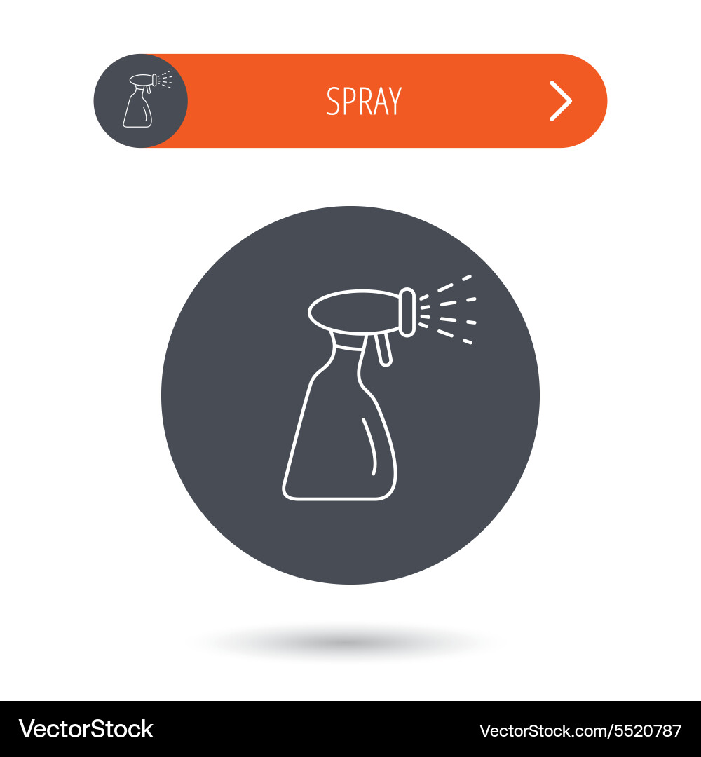 Cleaning spray bottle icon washing tool sign Vector Image