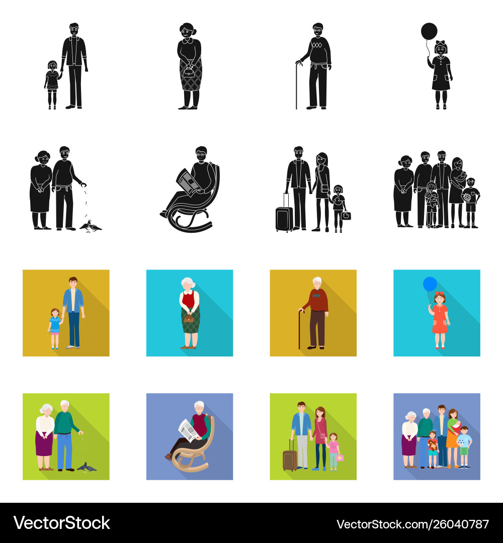 Design character and avatar sign set Royalty Free Vector