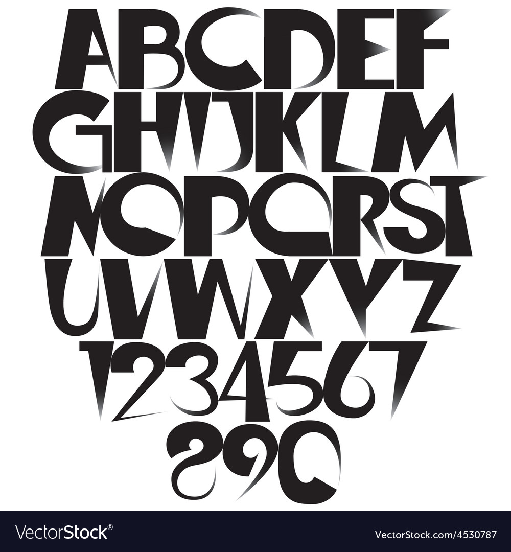 Font Royalty Free Vector Image - VectorStock