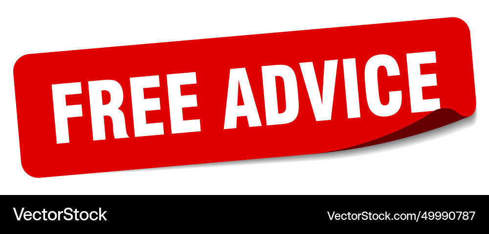 Free advice sticker free advice label Royalty Free Vector