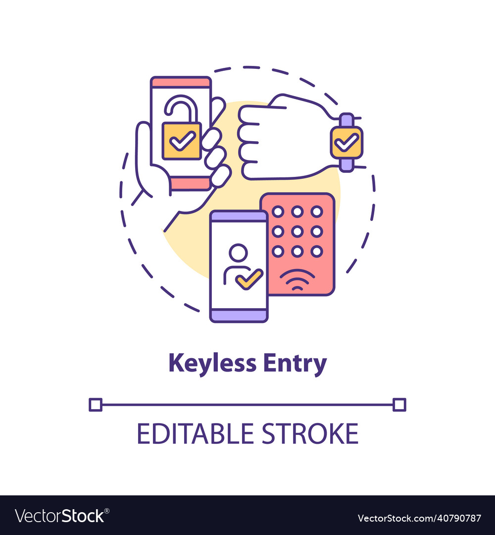 Keyless entry concept icon Royalty Free Vector Image