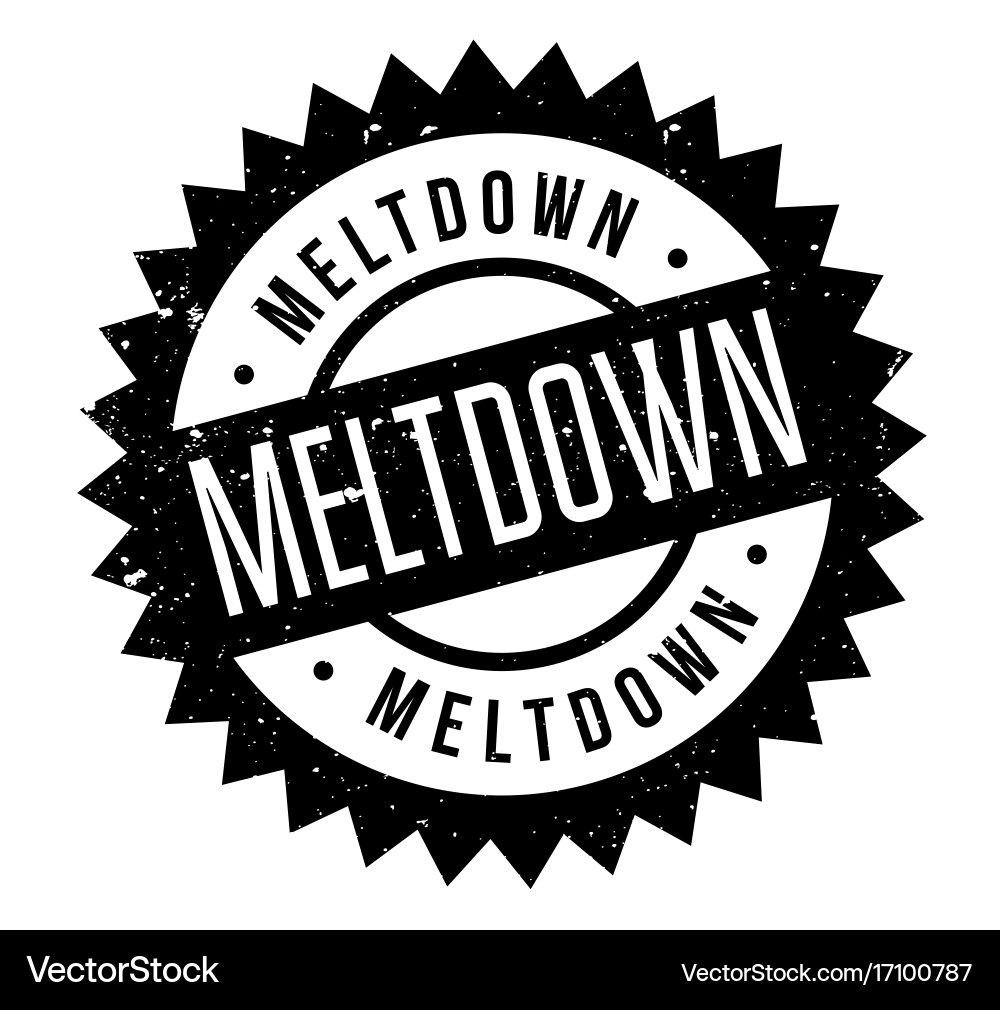 Meltdown rubber stamp Royalty Free Vector Image