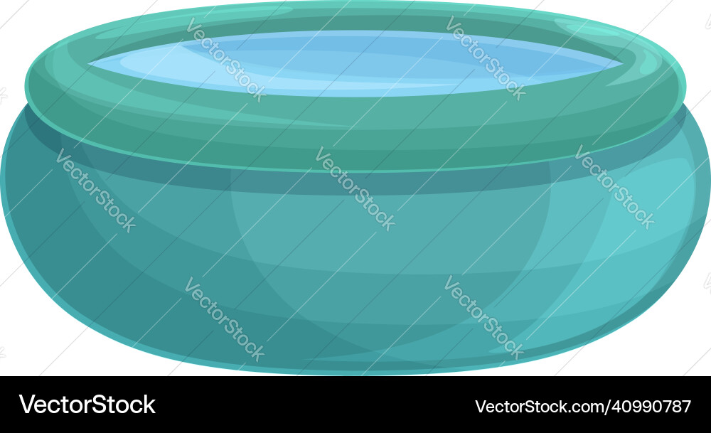 New inflatable pool icon cartoon water Royalty Free Vector