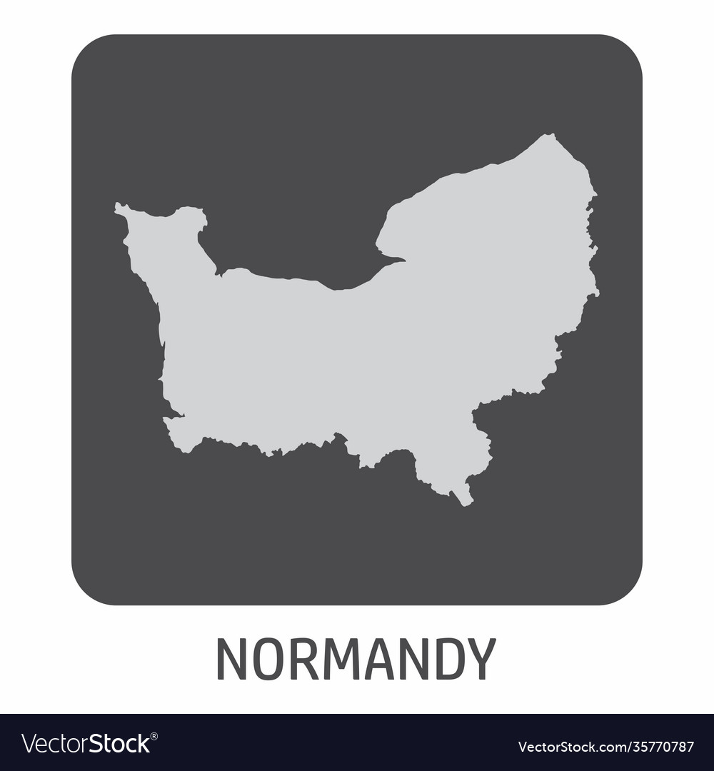 Normandy map icon Royalty Free Vector Image - VectorStock