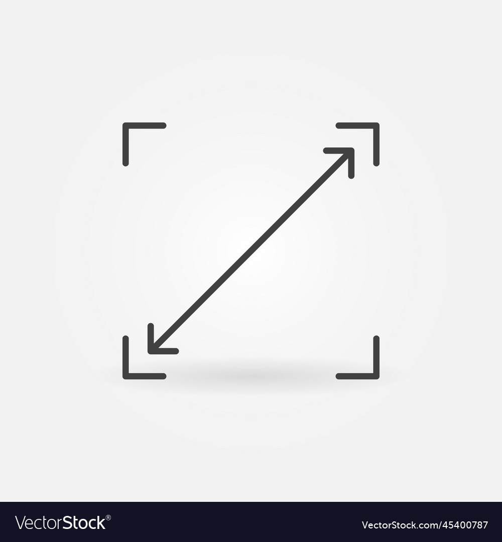 Scaling thin line concept icon or symbol Vector Image