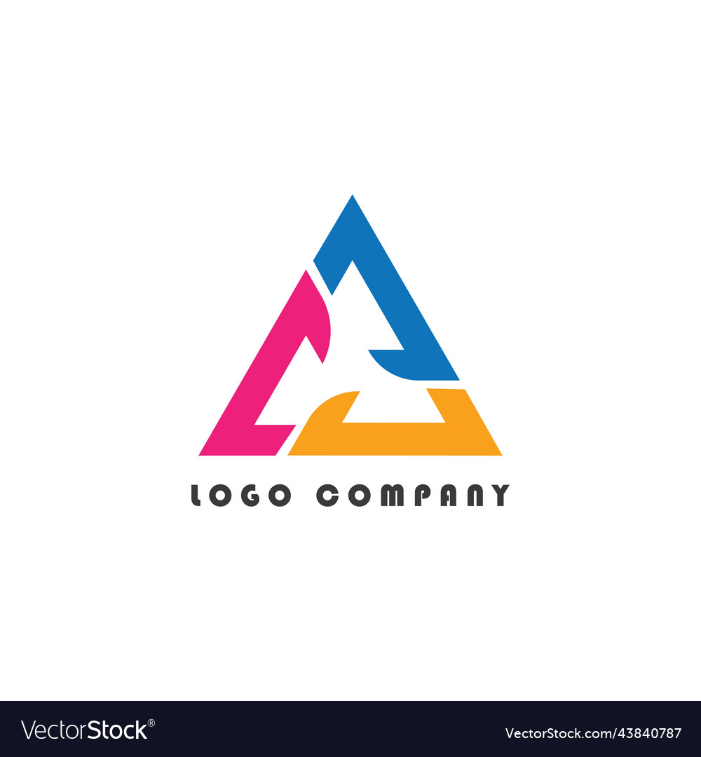 Triangle logo Royalty Free Vector Image - VectorStock