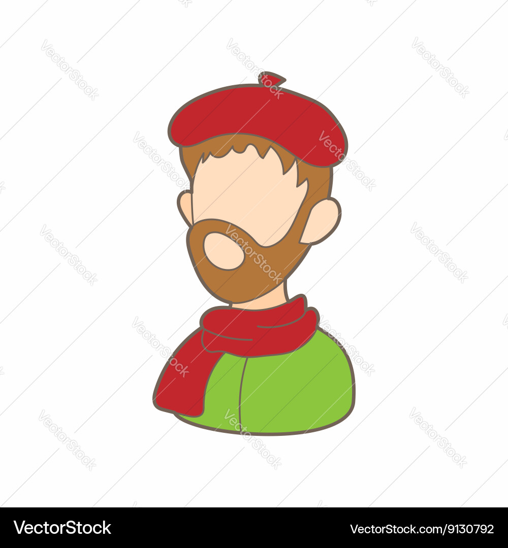Artist icon in cartoon style Royalty Free Vector Image
