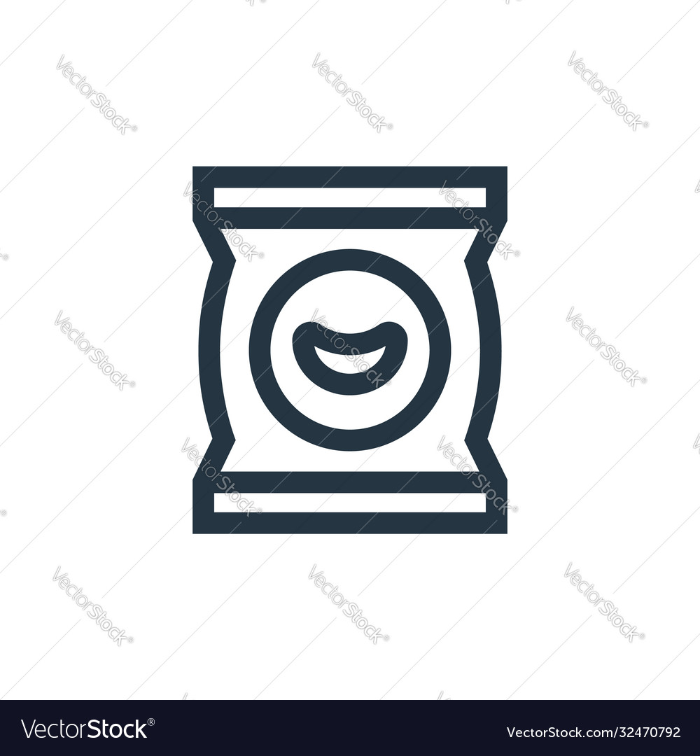 Chips icon editable stroke linear Royalty Free Vector Image