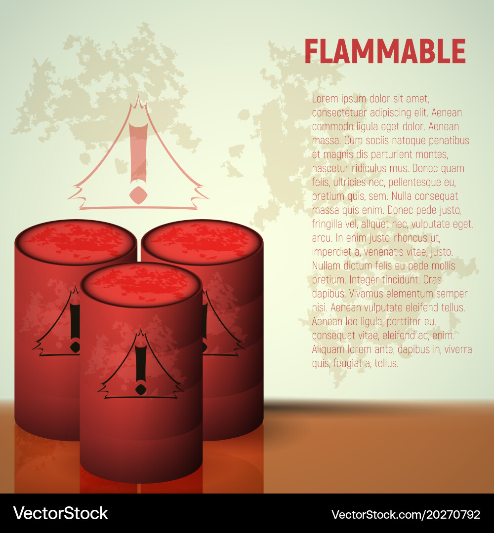 Container of flammable liquid red canister Vector Image