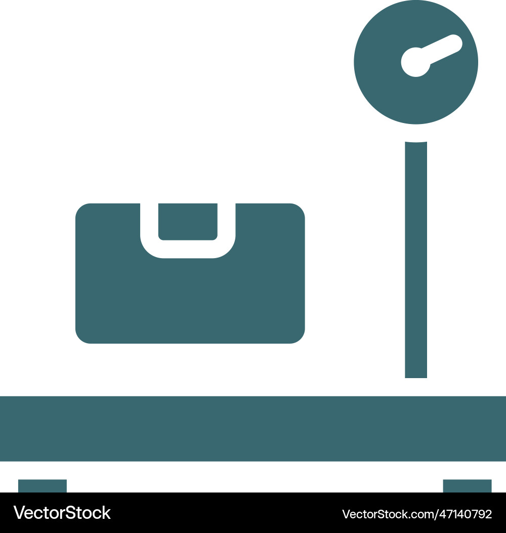 Delivery weighing icon filled weighing Royalty Free Vector