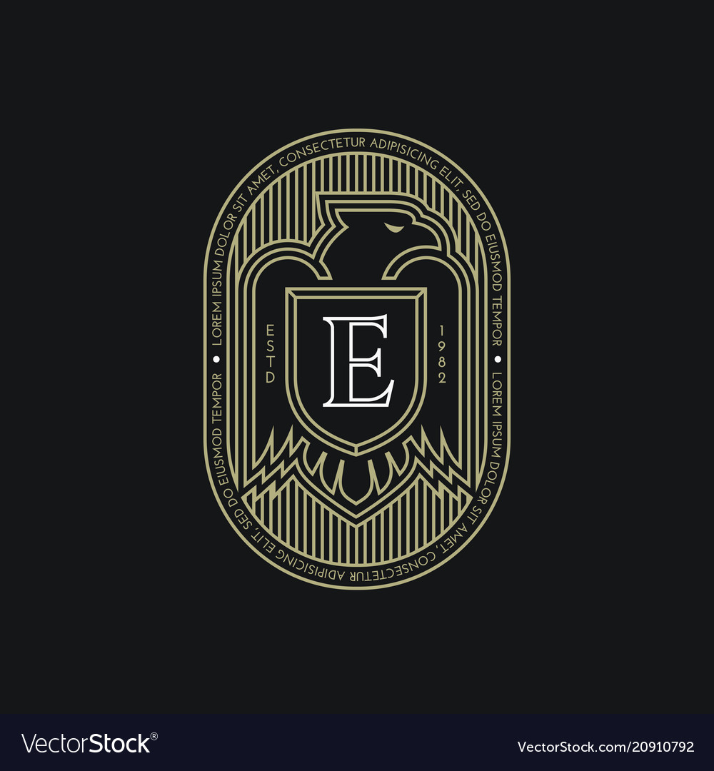 Eagle label Royalty Free Vector Image - VectorStock