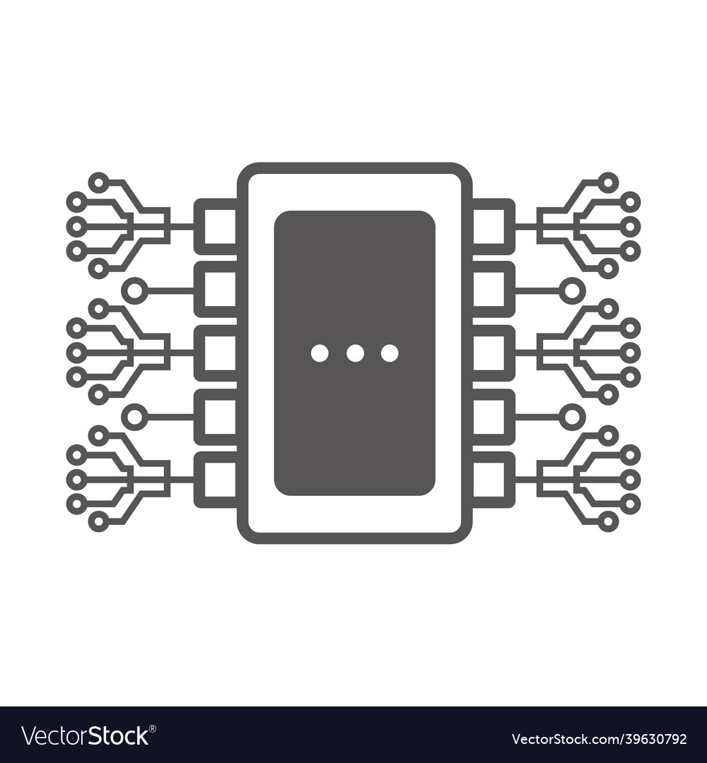 Electronic circuit structure Royalty Free Vector Image