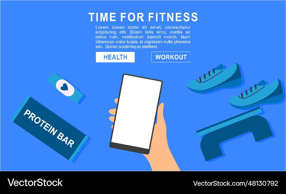 Fitness equipment logo flat concept Royalty Free Vector
