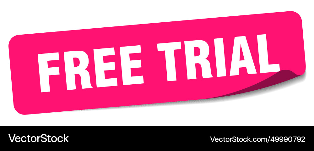 Free trial sticker free trial label Royalty Free Vector