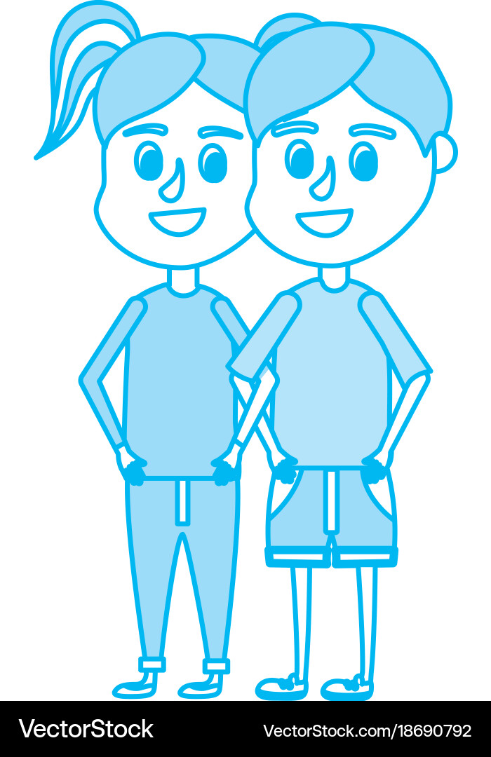 Isolated boy and girl design Royalty Free Vector Image