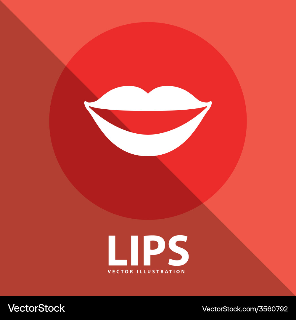 Lips button Royalty Free Vector Image - VectorStock