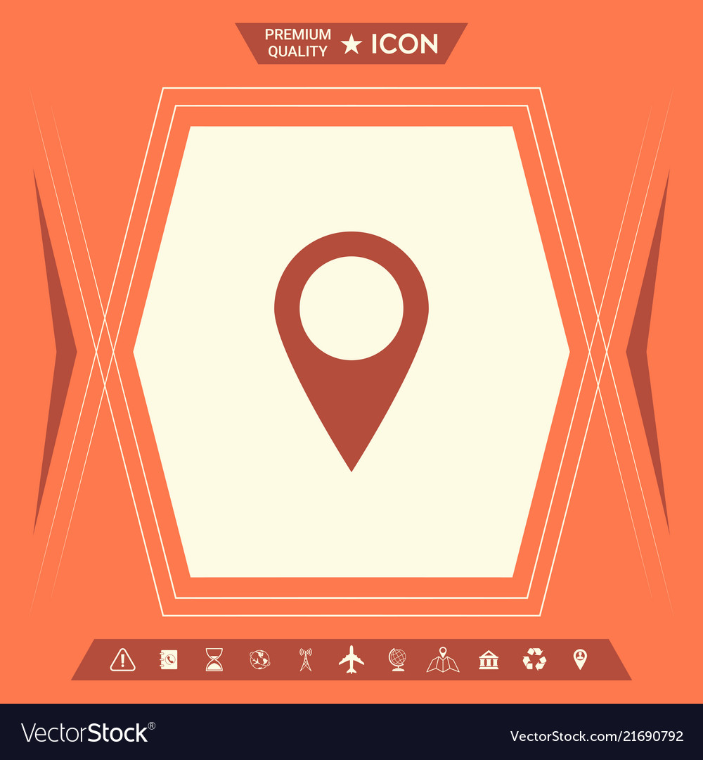 Map pointer icon Royalty Free Vector Image - VectorStock