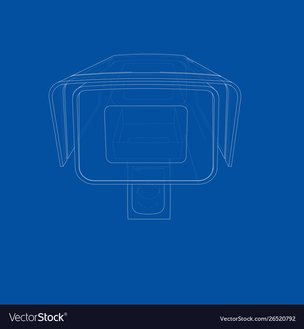 Outline cctv camera security Royalty Free Vector Image