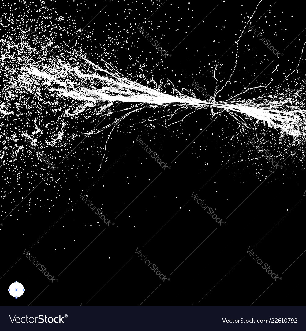 Point explode array with dynamic emitted particles