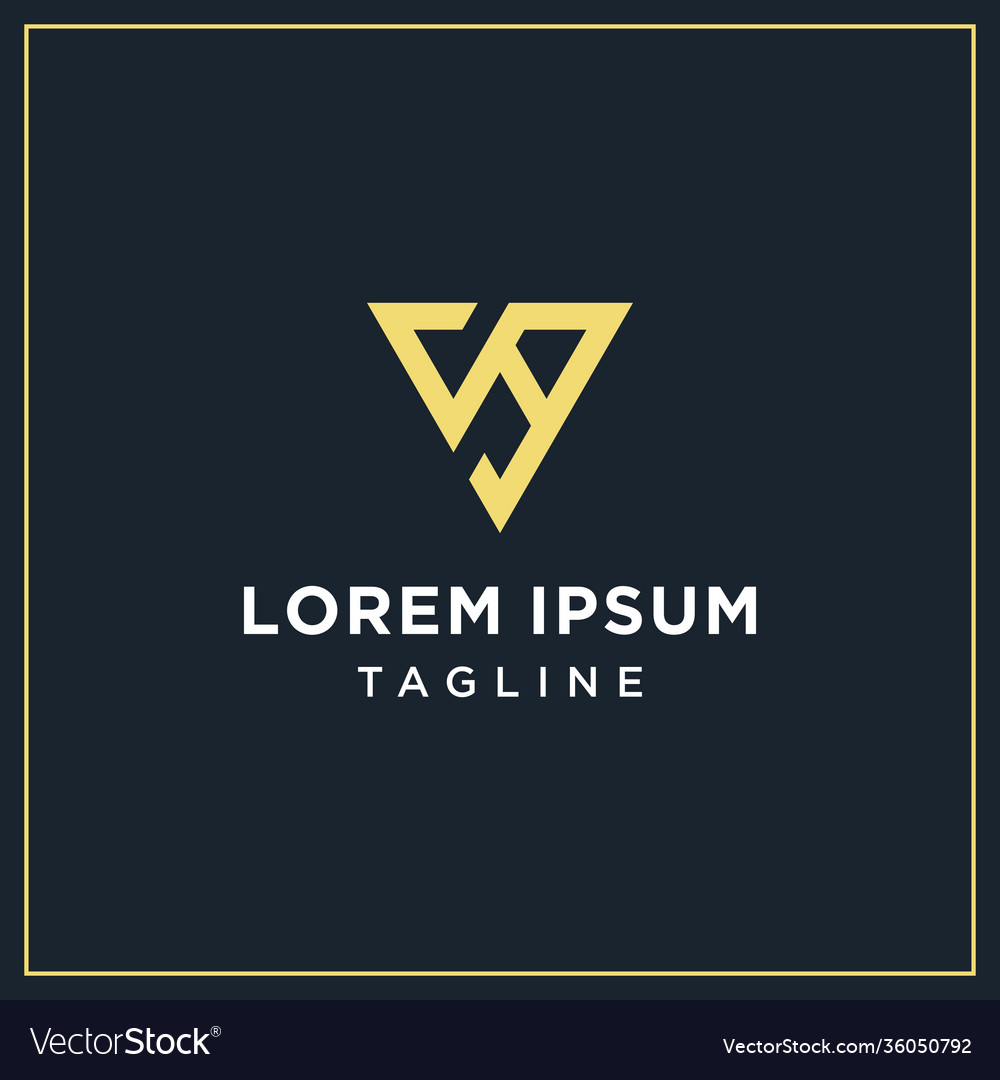 Sa triangle logo Royalty Free Vector Image - VectorStock