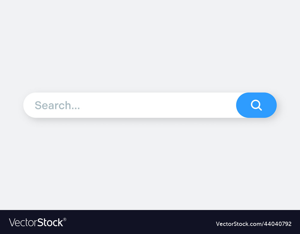 Search bar with round corners internet browser Vector Image