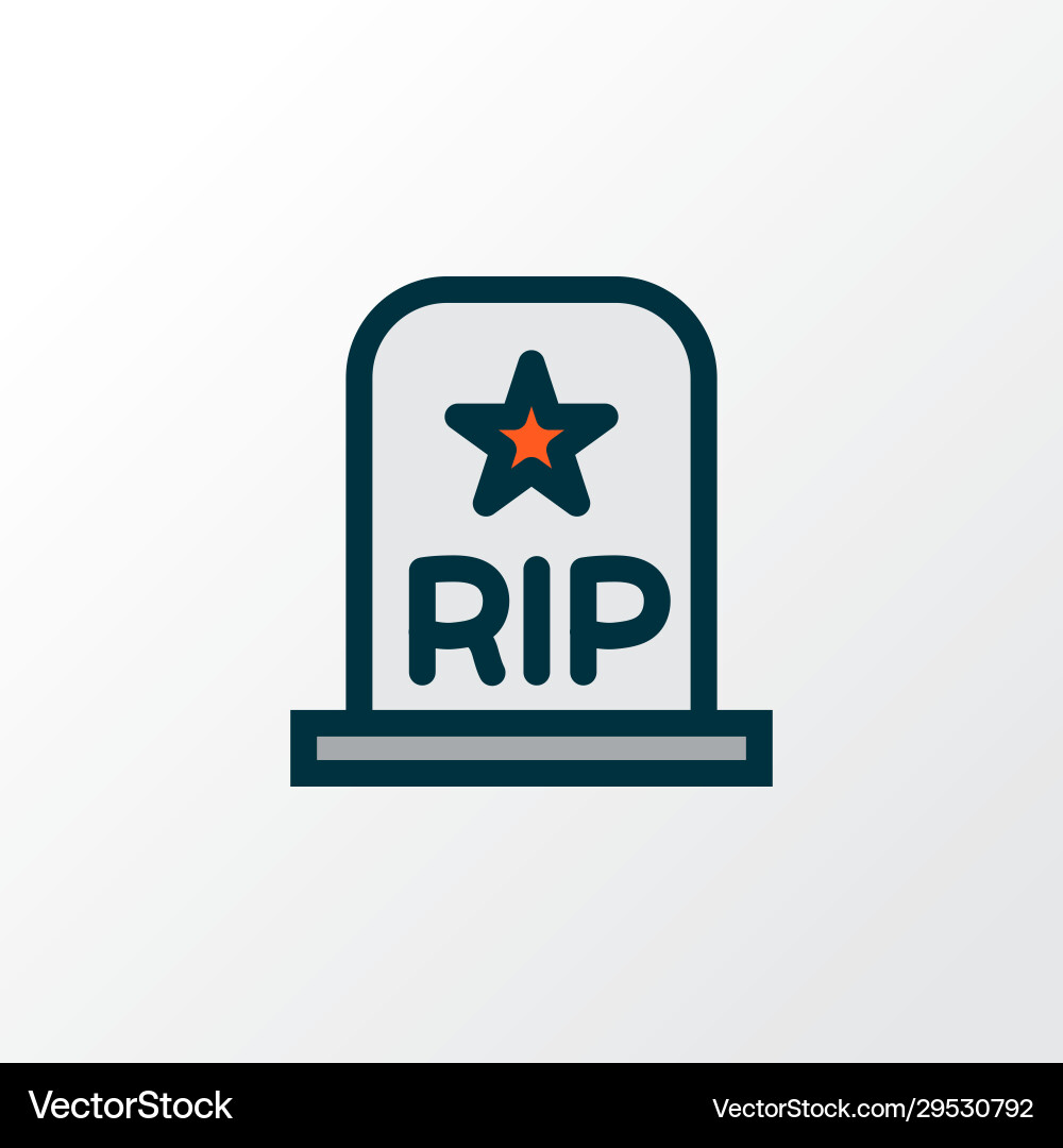 Soldier grave icon colored line symbol premium Vector Image