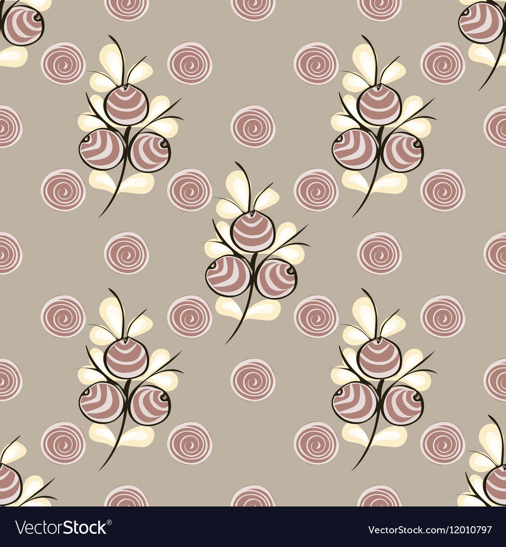 Abstract berries seamless pattern Royalty Free Vector Image