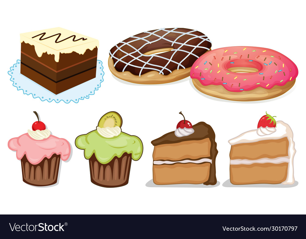 Big Set Different Menu For Desserts On White Vector Image big-set-different-menu-for-desserts-on-white-vector-image