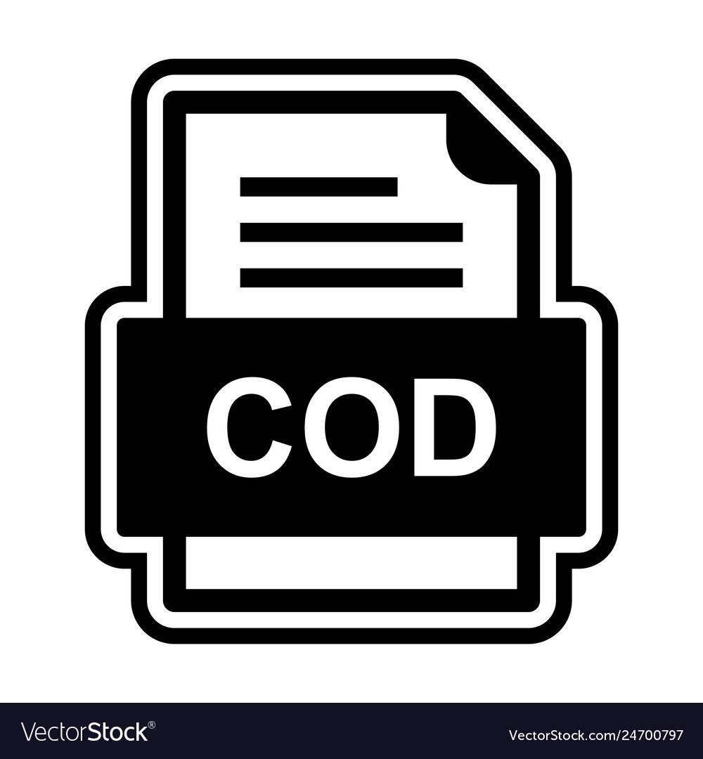 Cod file document icon Royalty Free Vector Image