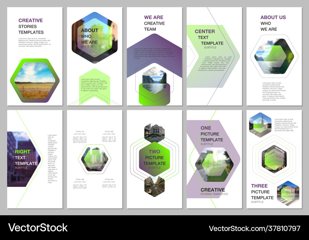 Creative social networks stories design vertical Vector Image