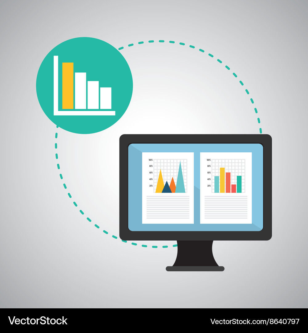 Infographic design data icon business concept Vector Image