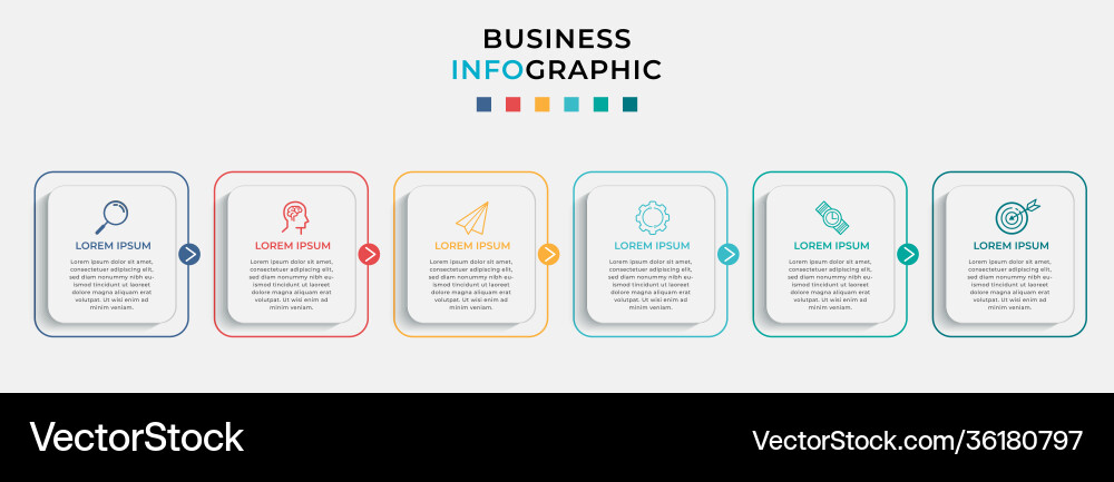 Minimal business infographics template timeline Vector Image