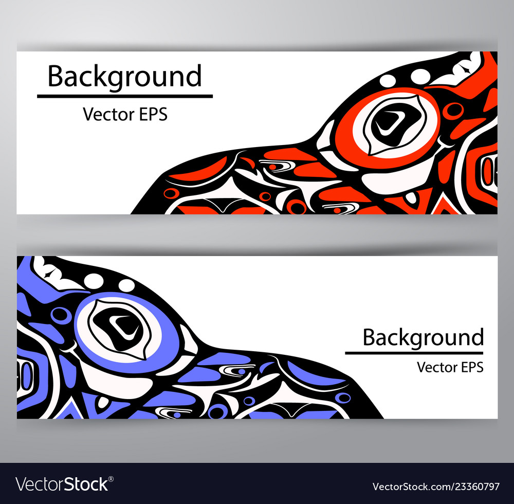 Native header invitation Royalty Free Vector Image