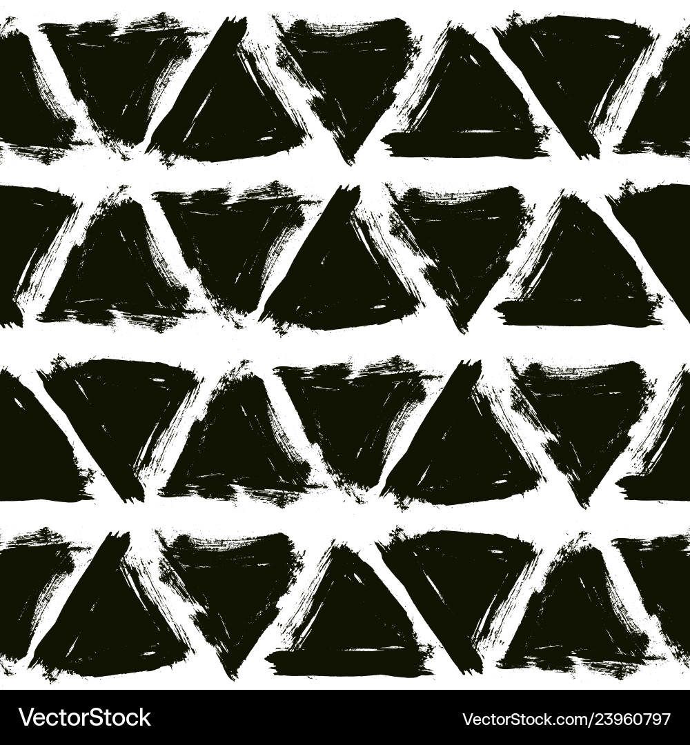 Painted chevron pattern seamless brush stroke Vector Image