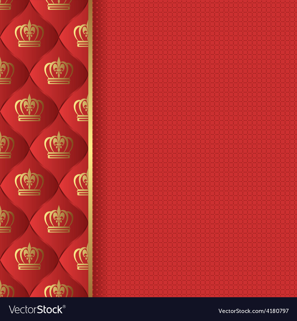 Rad background with royal pattern Royalty Free Vector Image