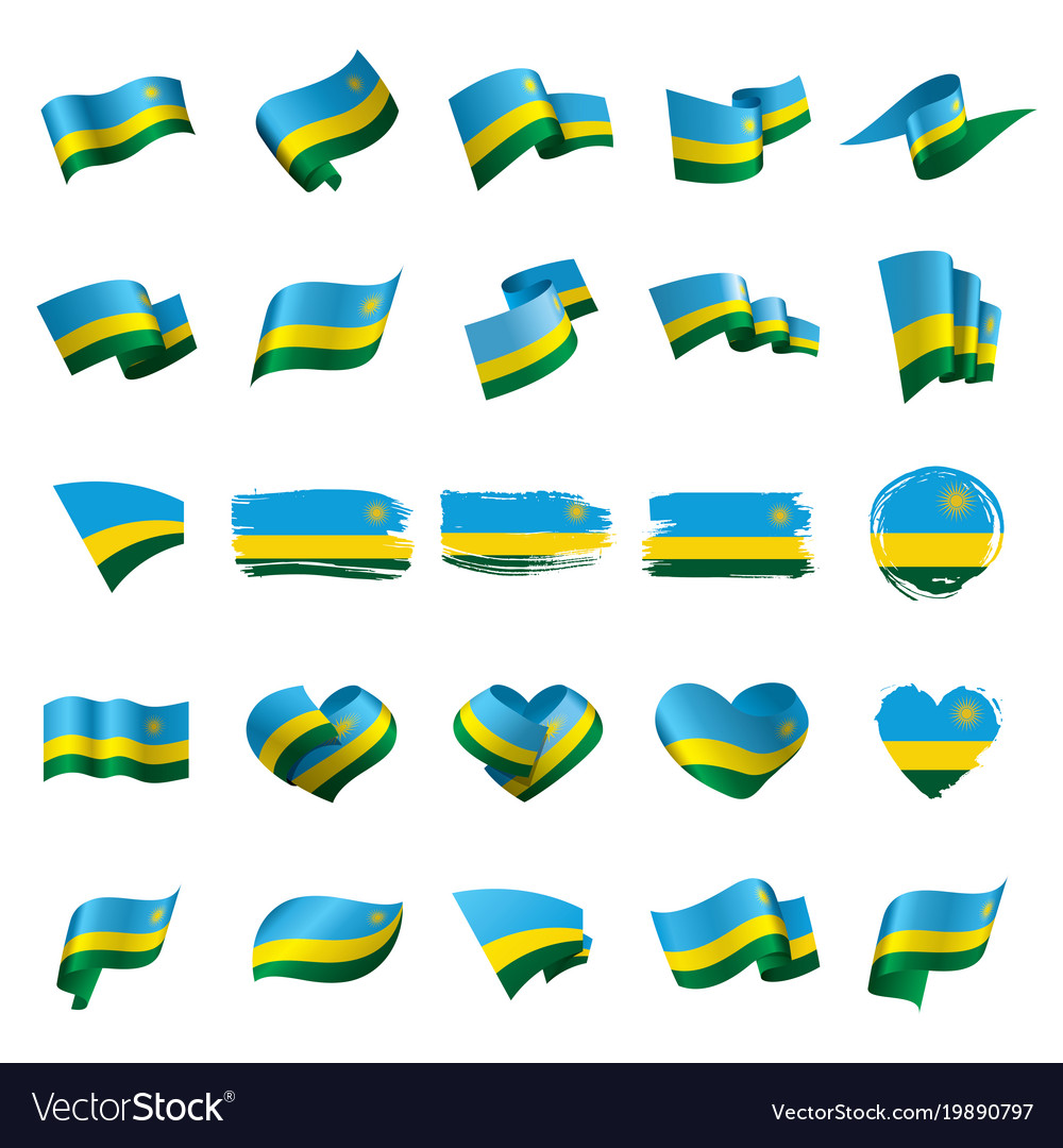 Rwanda flag Royalty Free Vector Image - VectorStock
